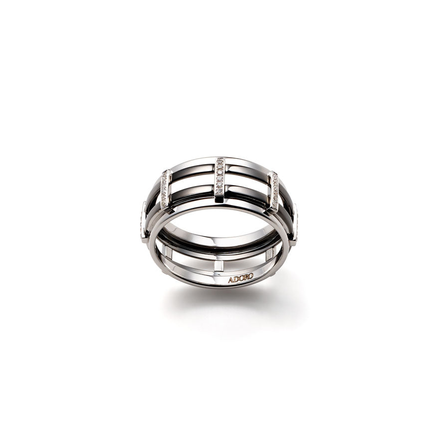 Anello｜8 cuciture（Black/White） – ADORO-Italia-